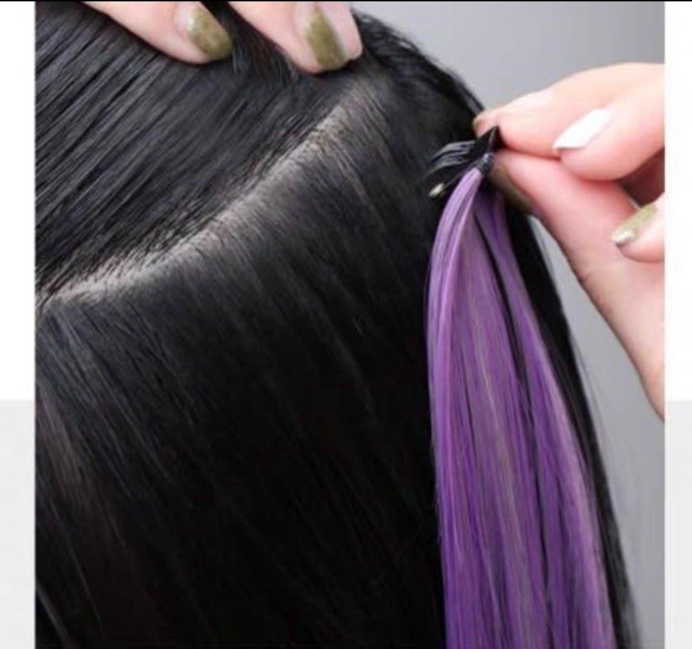 Sakura pink hair extensions hair filler dye clip ons hair dye temporary ...