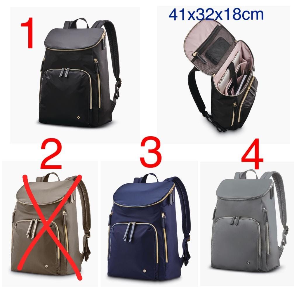 Samsonite Mobile Solution Deluxe Backpack, Fesyen Wanita, Tas & Dompet ...
