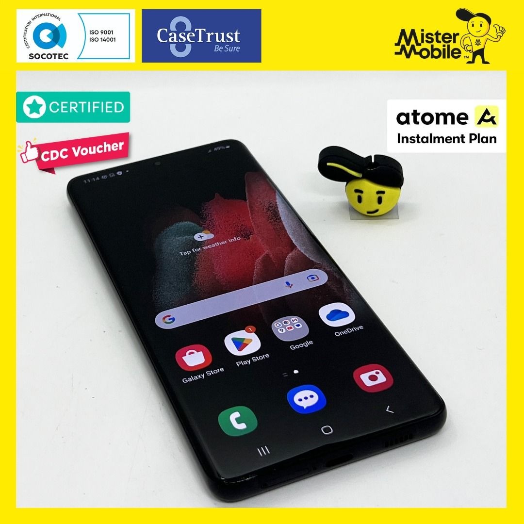 Samsung Galaxy S21 Ultra 5G 256 256GB Phantom Black Local Used, Mobile ...