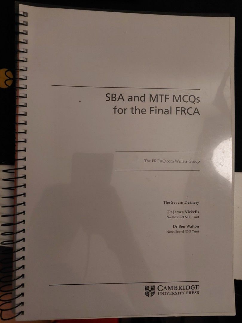 SBA and MTF MCQs for the Final FRCA, Hobbies & Toys, Books & Magazines ...