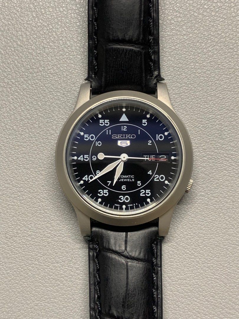 Seiko Pilot Field Watch Automatic Leather Strap, Luxury, Watches on ...