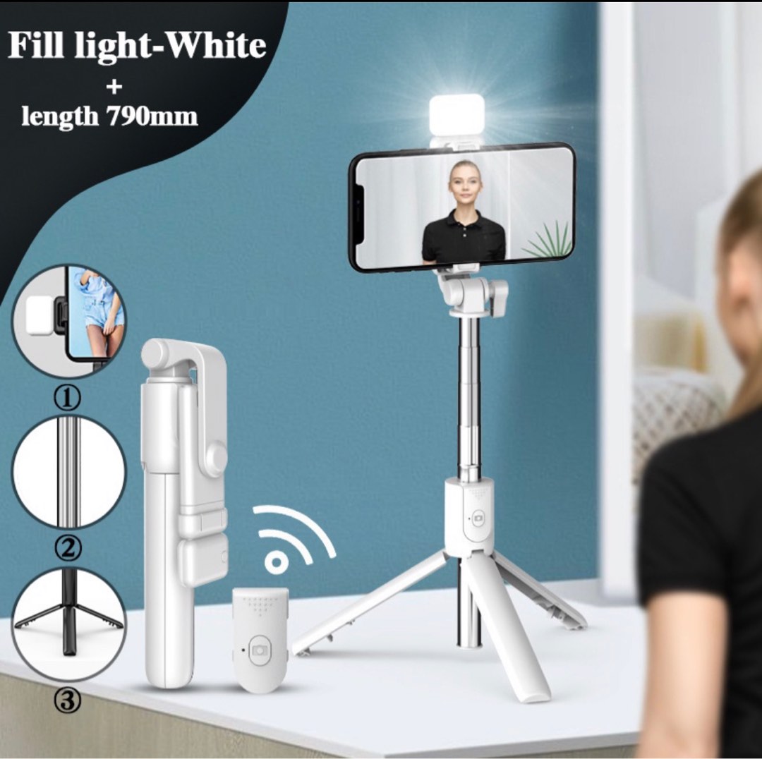 Selfie Stick Wireless Bluetooth Compatible Foldable Mini Tripod For ...