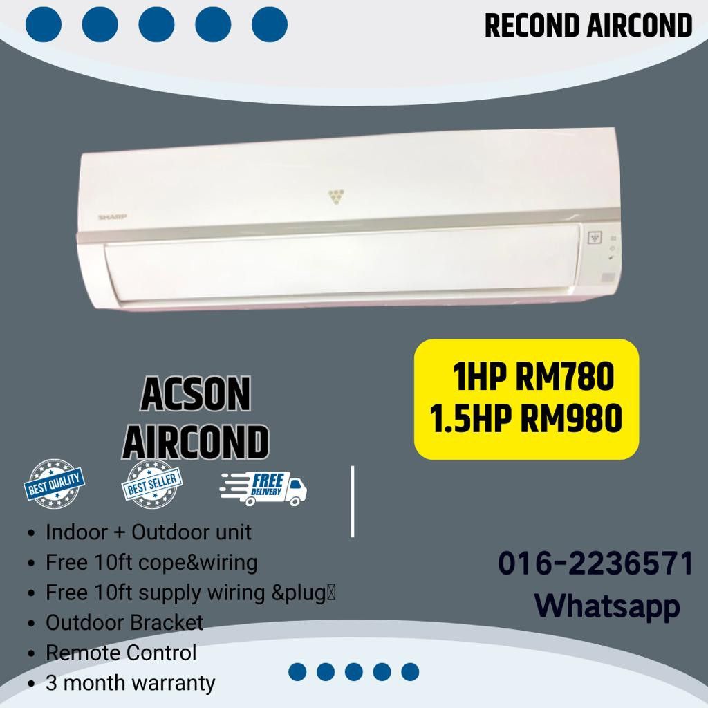 Sharp 1hp Aircond B203, TV & Home Appliances, Air Conditioners ...