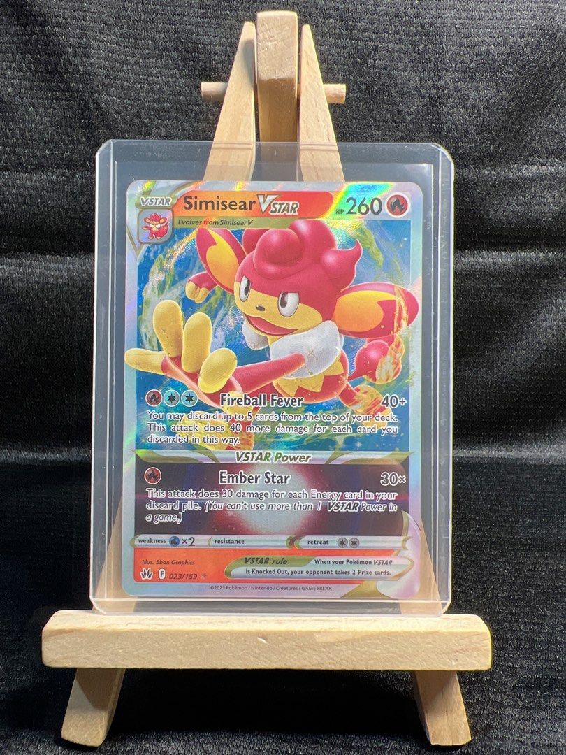 Simisear VSTAR Pokemon Crown Zenith 023/159, Hobbies & Toys, Toys ...