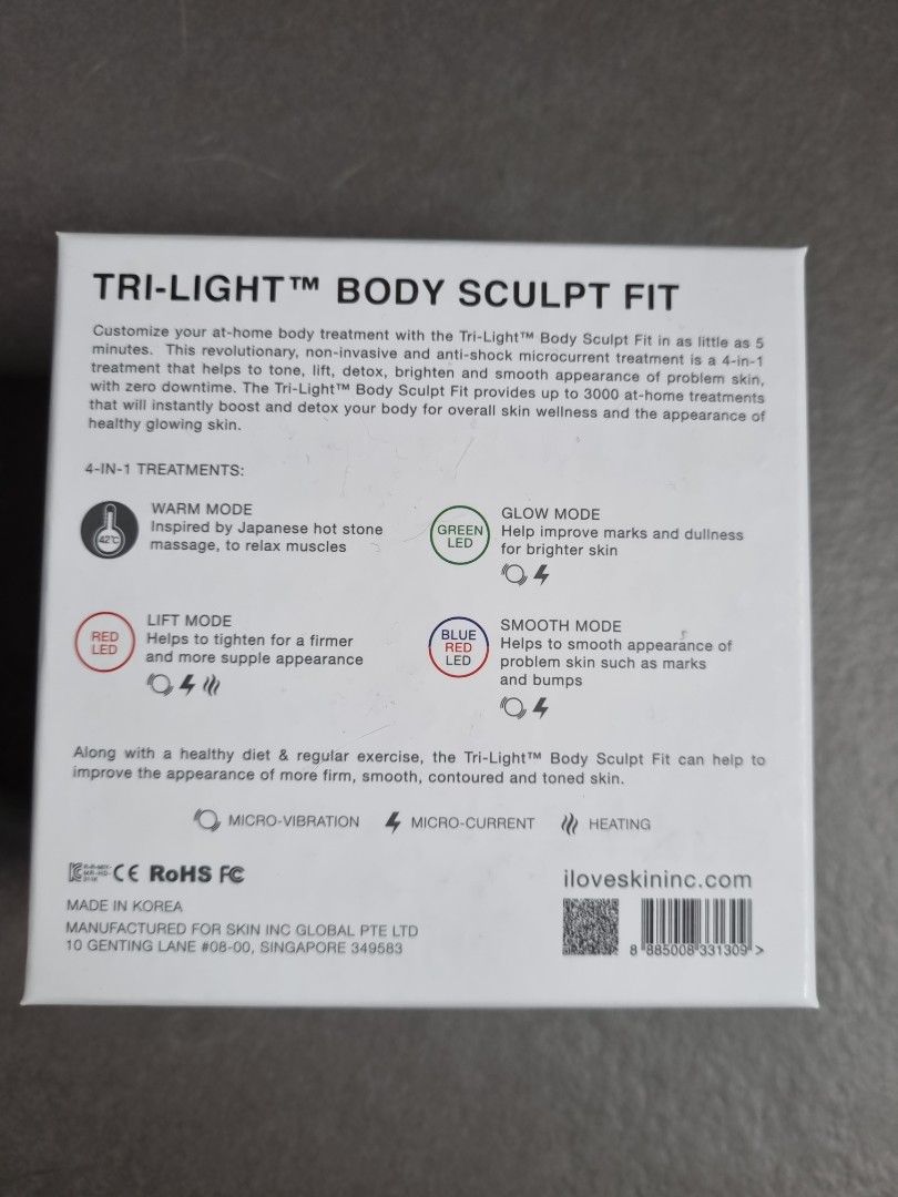 Skin Inc Tri-light body sculpt fit, Beauty & Personal Care, Bath & Body ...