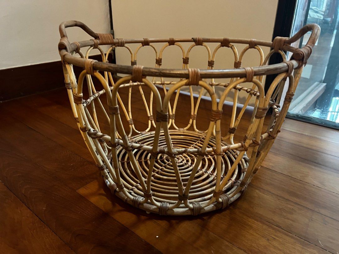 SNIDAD IKEA rattan basket, Furniture & Home Living, Home Improvement ...