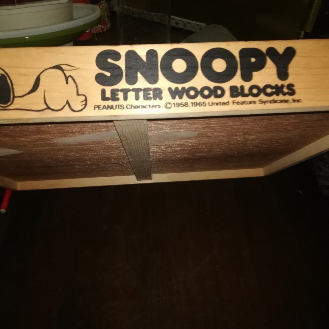 snoopy wood blocks, Hobbies & Toys, Toys & Games on Carousell