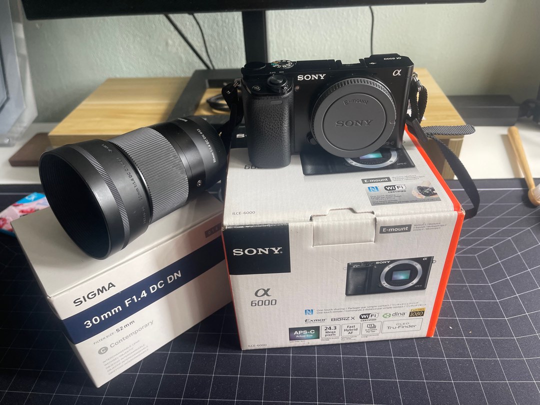 Sony A6000 with Sigma 30mm F1.4 DC DN, Photography, Cameras on Carousell