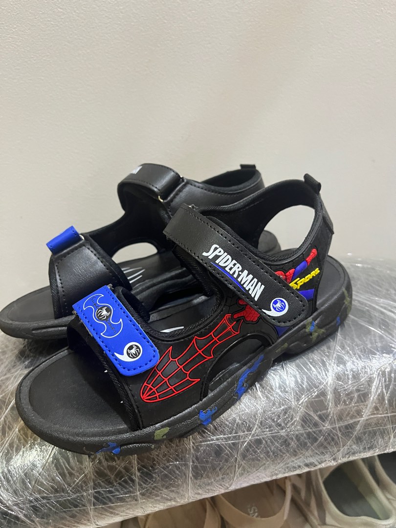 Spider-Man Sandals, Babies & Kids, Babies & Kids Fashion on Carousell
