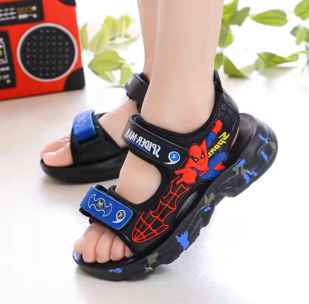 Spider-Man Sandals, Babies & Kids, Babies & Kids Fashion on Carousell