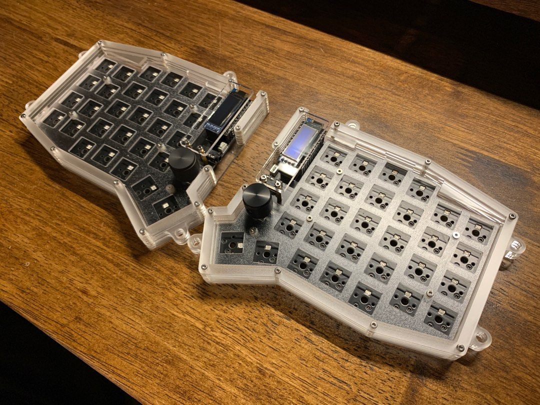 Stacked Acrylic Case for Sofle v2 split ergonomic keyboard case ...