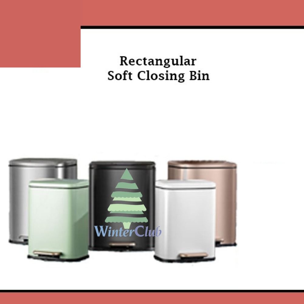 Stainless Steel Soft Closing Rectangular Dustbin/Step bin/Trash can ...