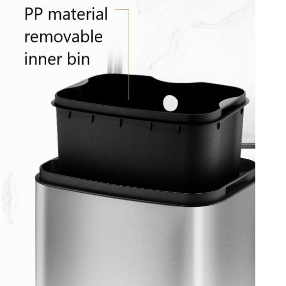 Stainless Steel Soft Closing Rectangular Dustbin/Step bin/Trash can ...