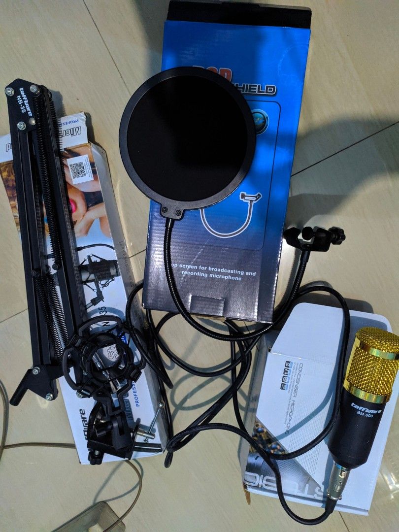 Taffware Microphone BM-800 Recording Studio Set, Elektronik, Audio di ...