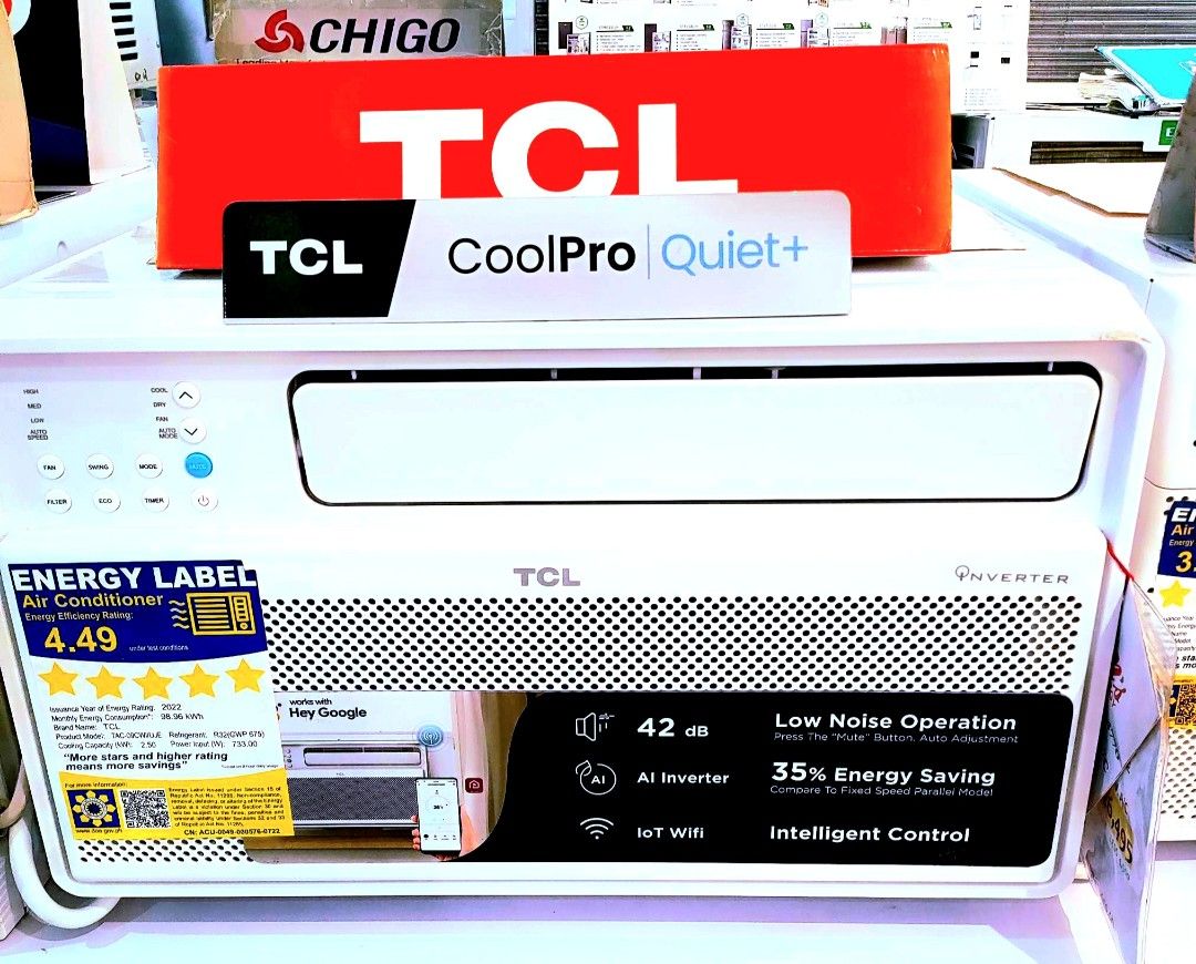 TCL AIRCON WINDOW TYPE INVERTER NEW MODEL, TV & Home Appliances, Air ...