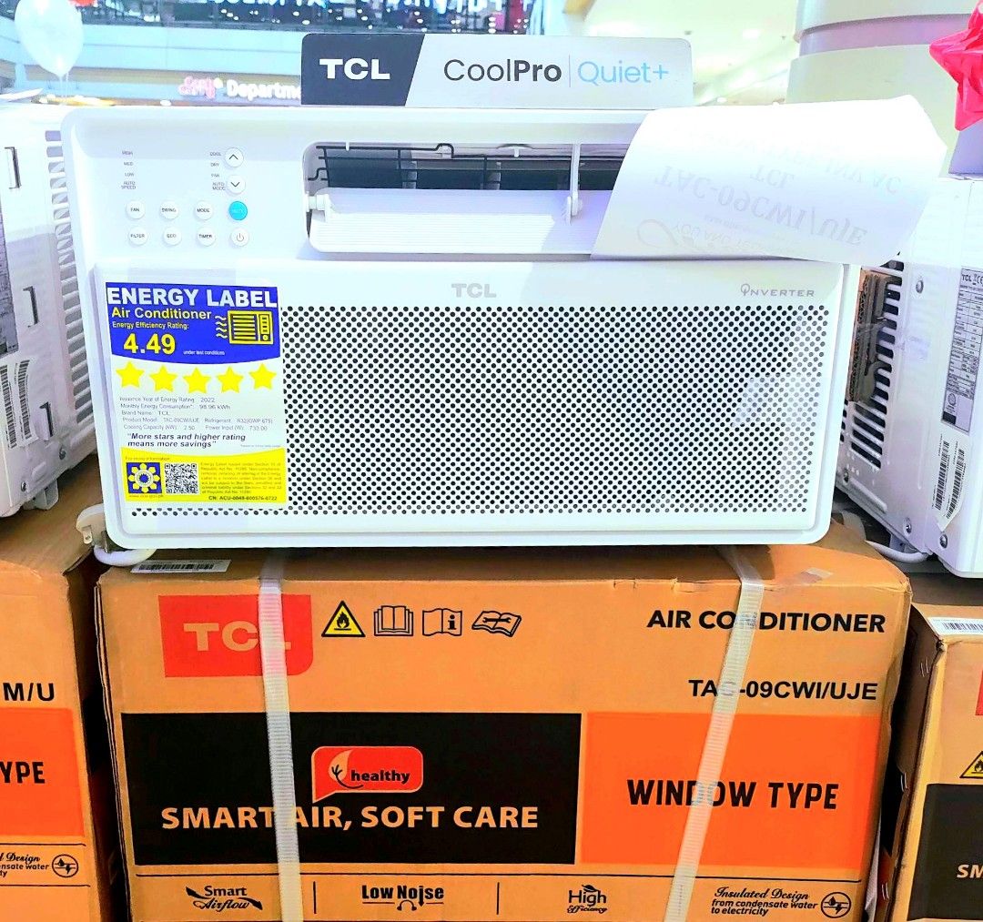 TCL AIRCON WINDOW TYPE INVERTER NEW MODEL, TV & Home Appliances, Air ...
