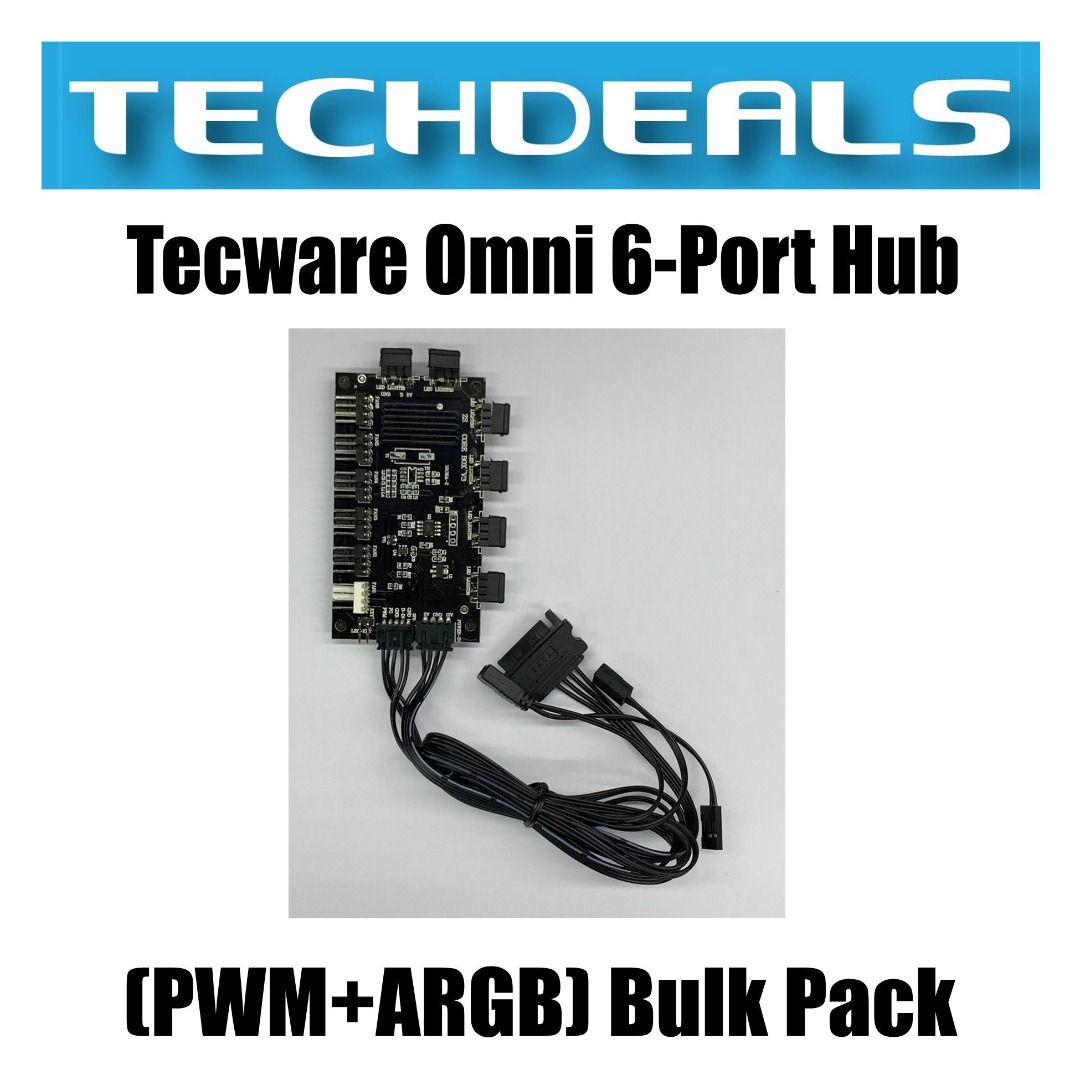 Tecware Omni 6 Port Hub Pwm Argb Bulk Pack Computers And Tech Parts