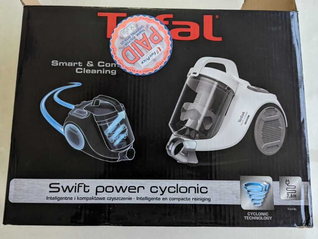 Tefal swift power cyclonic vaccum cleaner, TV & Home Appliances, Vacuum ...