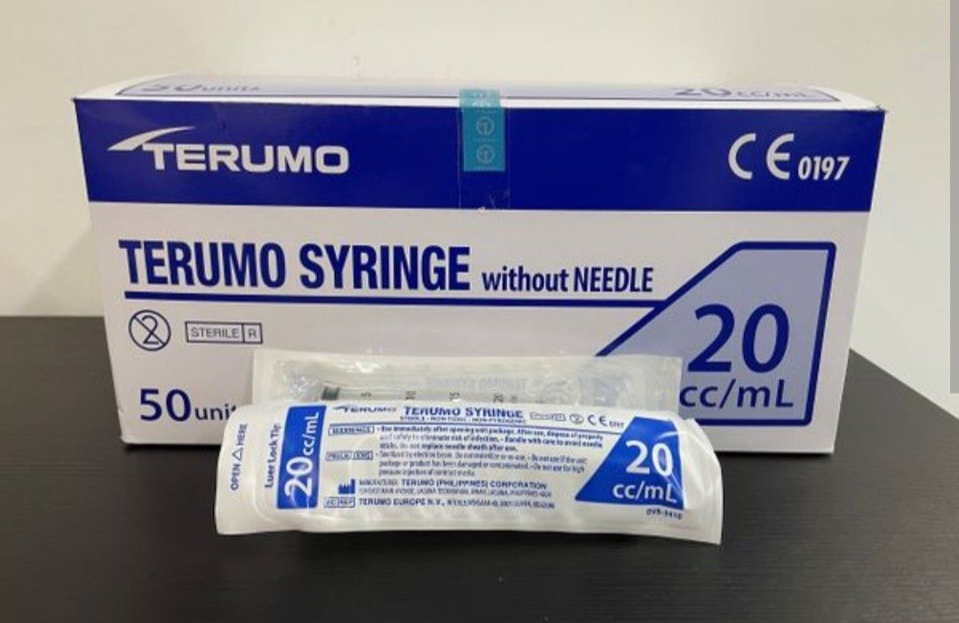 Terumo Syringe 20ml (Luer Lock) 50pc, Health & Nutrition, Medical Supplies & Tools on Carousell