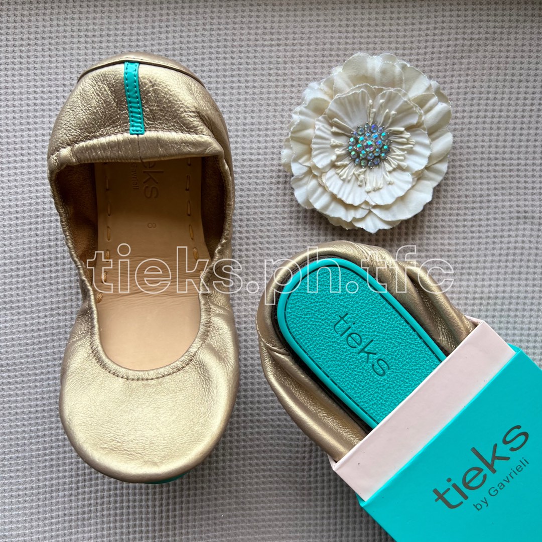 Tieks Classic Metallic Gold, Women's Fashion, Footwear, Flats & Sandals ...