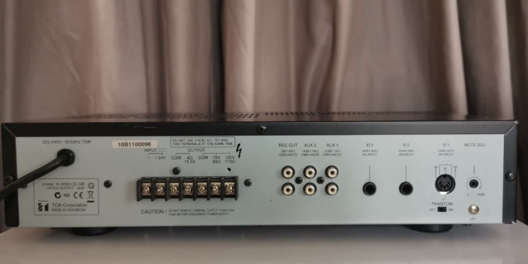 TOA PA amplifier A2060, 音響器材, Soundbar、揚聲器、藍牙喇叭、耳擴 - Carousell