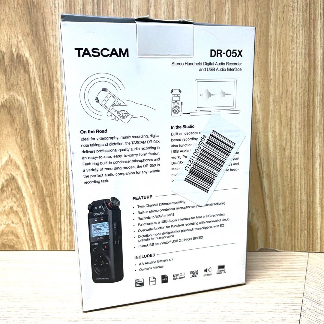TP-TASCAM Stereo Handheld Digital Audio Recorder and USB Audio ...