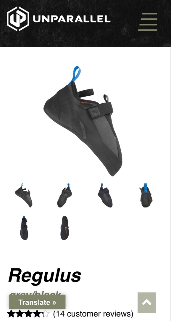 Unparallel Regulus Climbing Shoes US5.5, Sports Equipment, Other Sports Equipment and Supplies ...