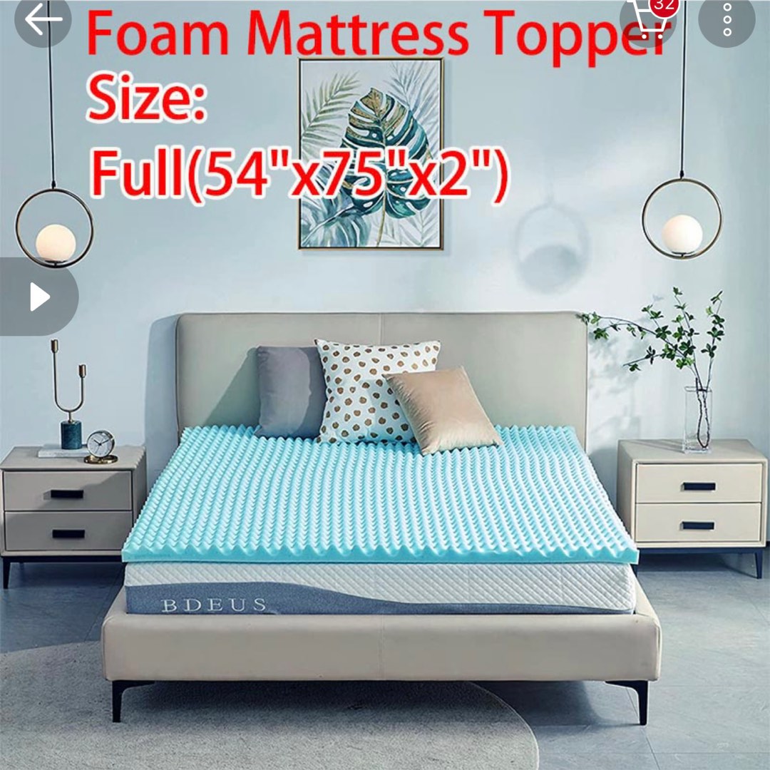Uratex foam Full size with mattress topper & zipper cover on Carousell