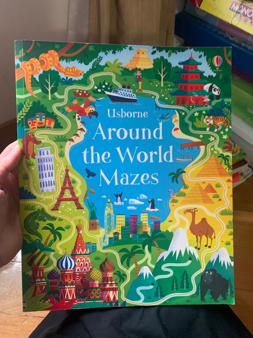 Usborne around the world maze 100%new, 興趣及遊戲, 書本 & 文具, 兒童書籍 - Carousell