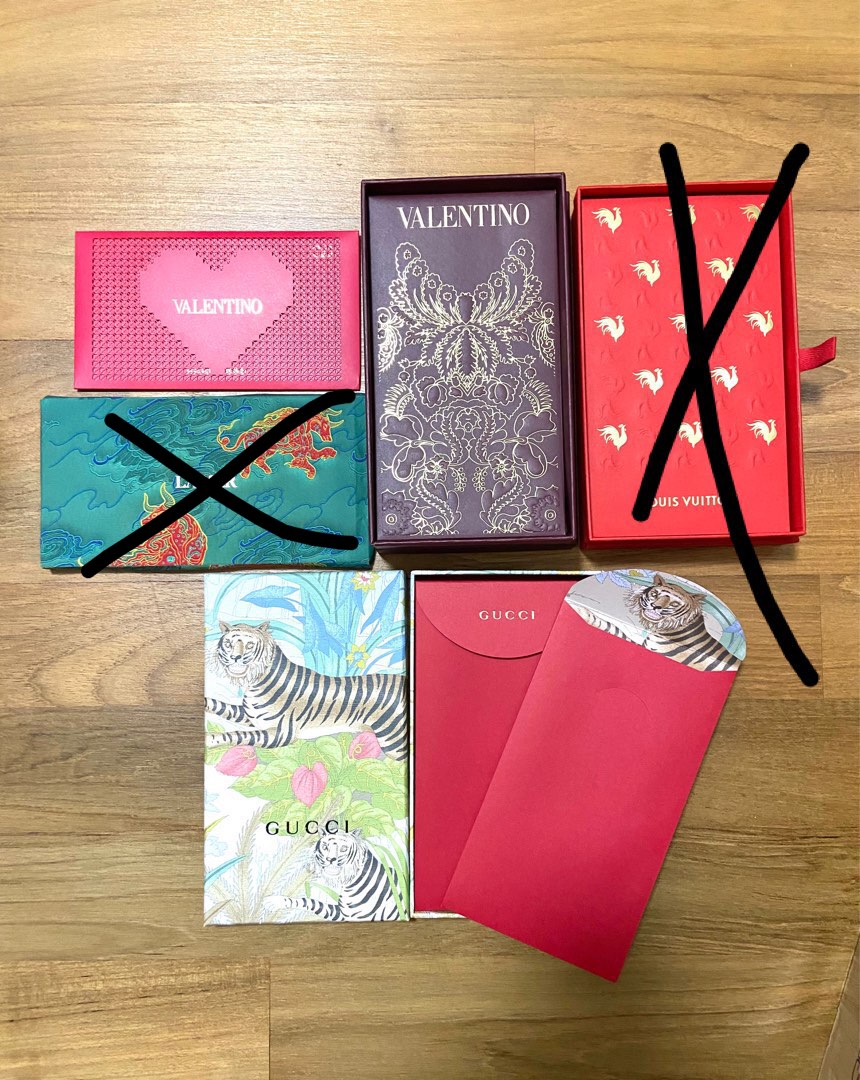 Valentino Gucci lamer red packet, Hobbies & Toys, Stationery & Craft ...