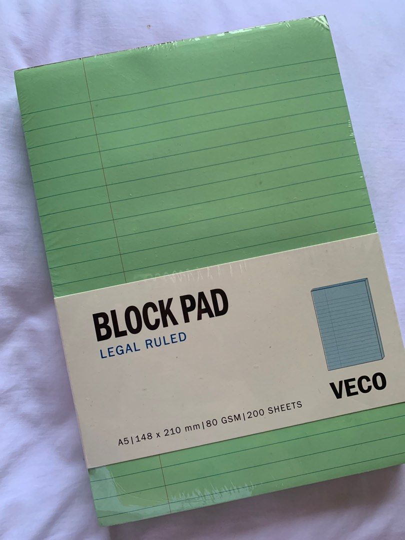 veco block pad legal ruled paper good for fountain pen ink, Hobbies ...