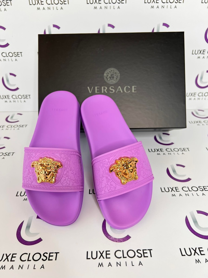 VERSACE SLIDES, Women's Fashion, Footwear, Slippers and slides on Carousell