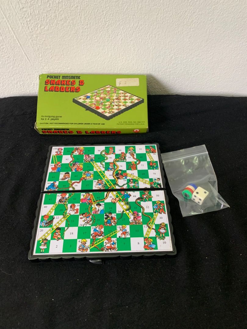 Vintage game , mini scrabble, mini snake n ladder, Hobbies & Toys, Toys ...