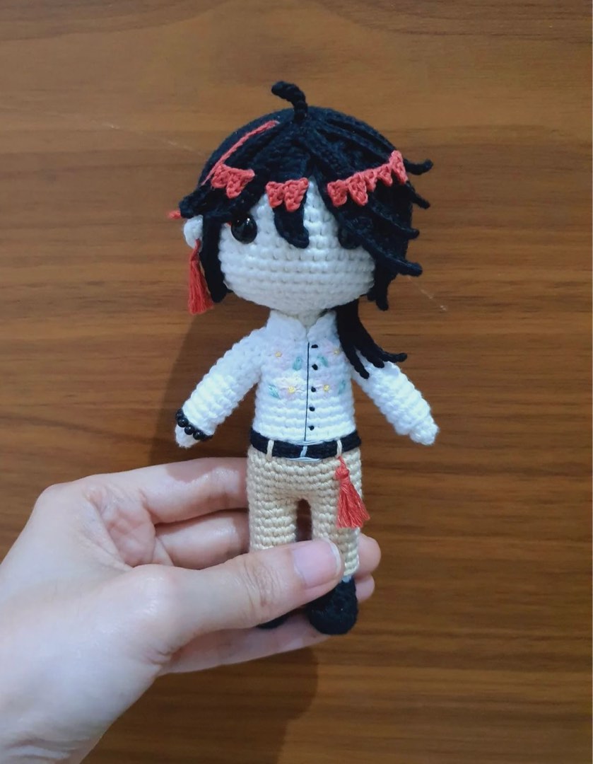 Vox Akuma Guy Vtuber Handmade Crochet Doll, Hobbies & Toys, Stationery ...