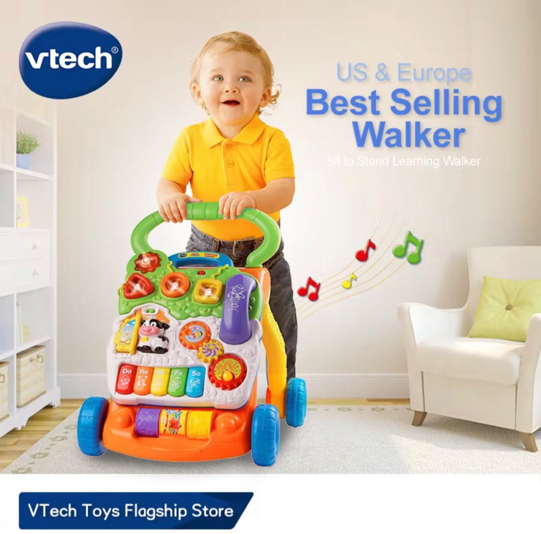 VTech Sit to Stand Learning Baby Walker 3 in 1 multifunctional with ...