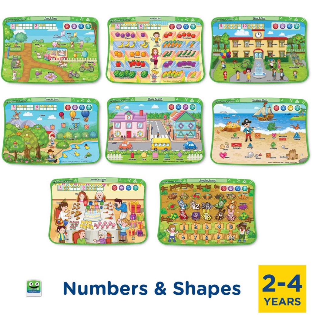 Vtech Touch & Learn Expansion Pack Numbers & Shapes, Babies & Kids ...