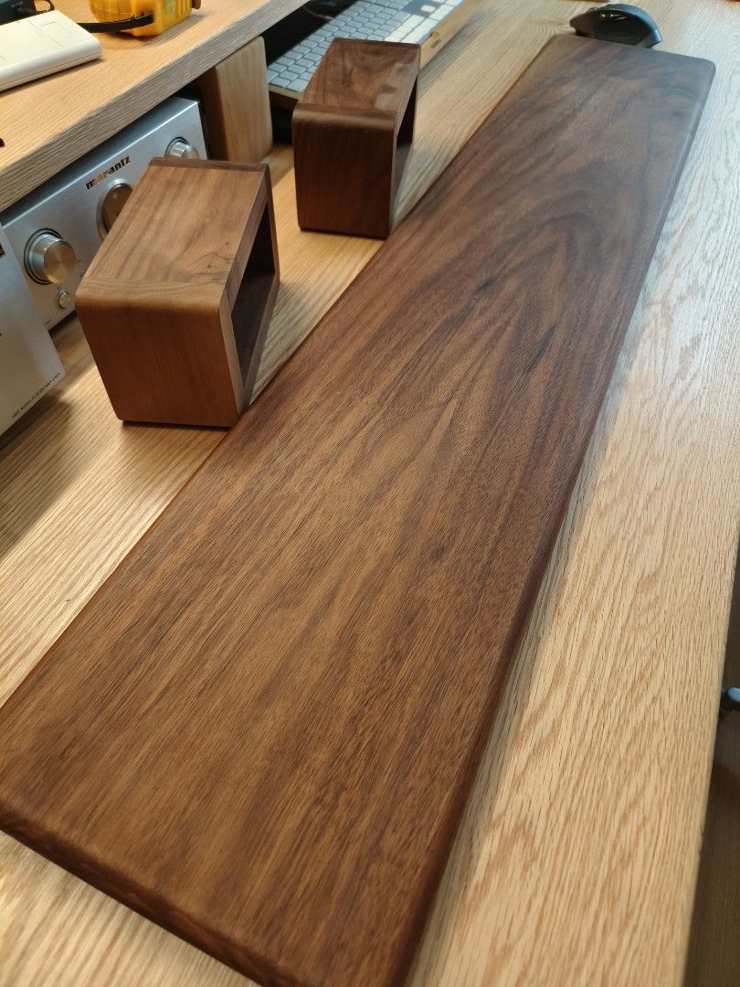 Walnut Monitor stand, Furniture & Home Living, Home Improvement ...
