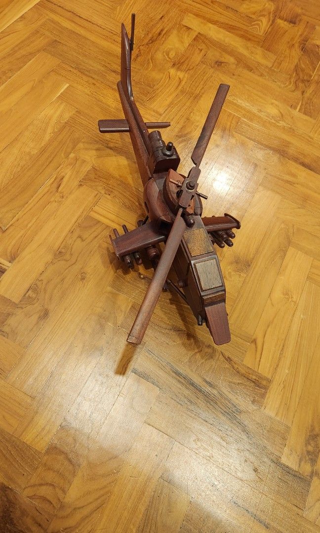 Wooden Helicopter Model, Hobbies & Toys, Memorabilia & Collectibles ...