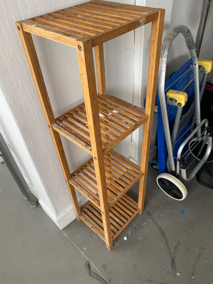 Ikea Wooden Rack, Furniture & Home Living, Furniture, Shelves, Cabinets ...