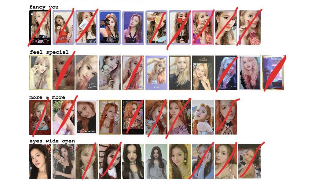 [WTT] TWICE Album Pcs Nayeon Jeongyeon Momo Sana Jihyo Mina Dahyun Chaeyoung Tzuyu, Hobbies ...