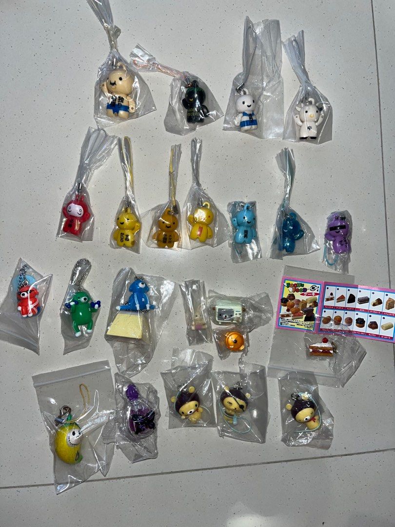 yujin keychain/gachapon assorted dog cow chestnut bear japanese human ...