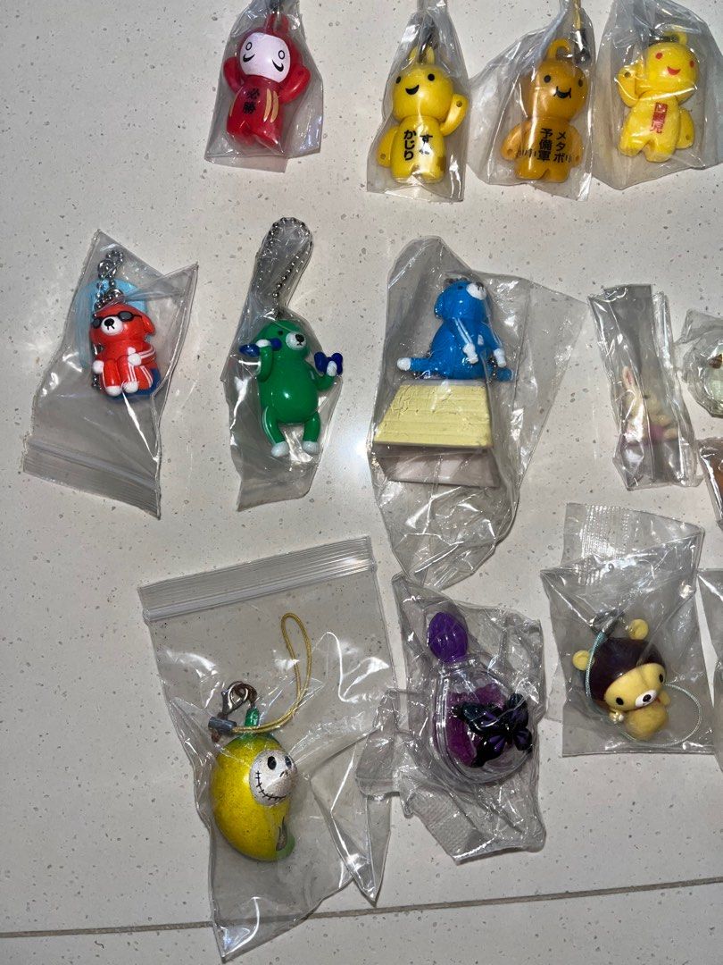 yujin keychain/gachapon assorted dog cow chestnut bear japanese human ...