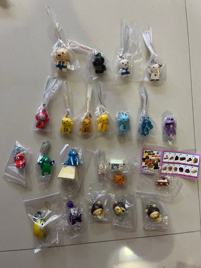 yujin keychain/gachapon assorted dog cow chestnut bear japanese human ...