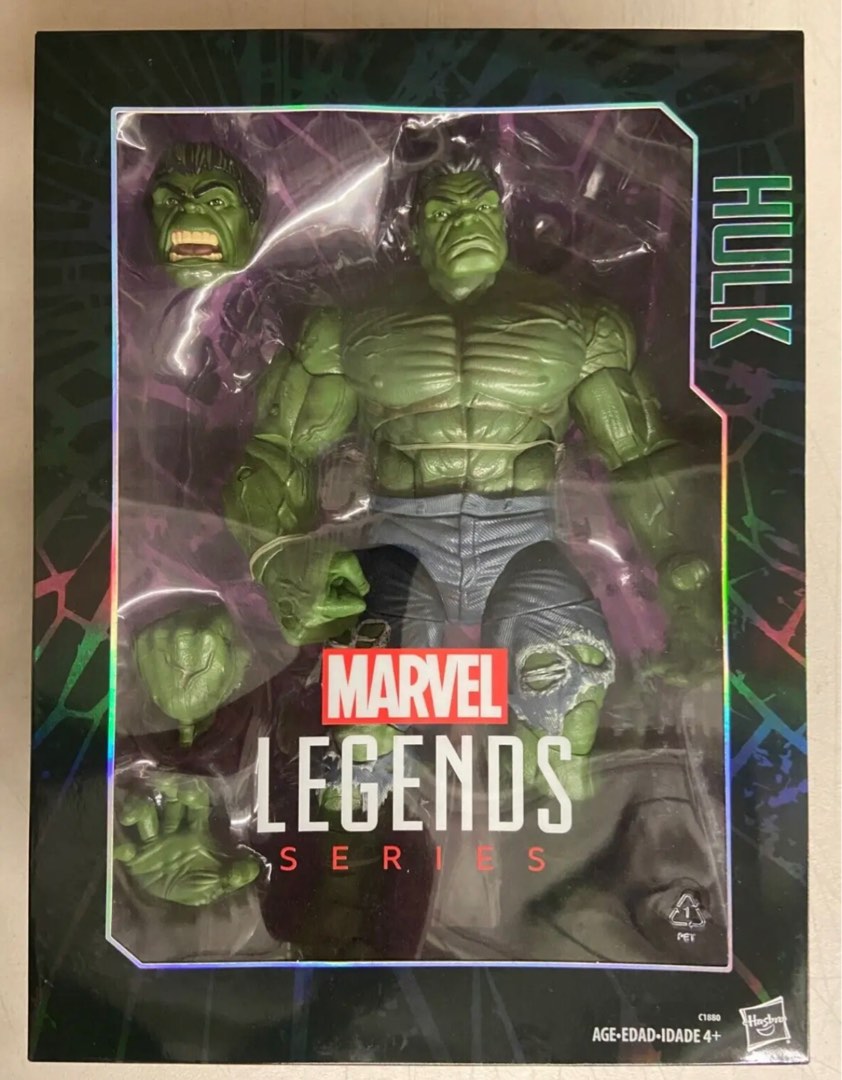 14.5 inches tall huge bulky Green Incredible Hulk Marvel legends ICON ...