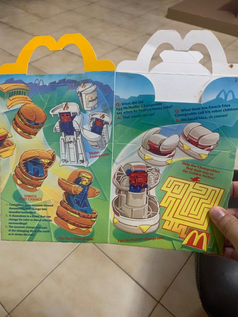 1987 McDonalds food changeable happy meal box, Hobbies & Toys, Toys ...