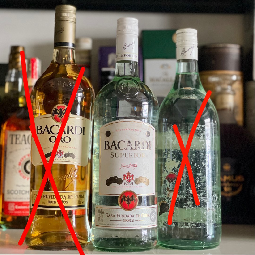 1L Bacardi White Gold Rum vintage 1000ml, Food & Drinks, Beverages on ...