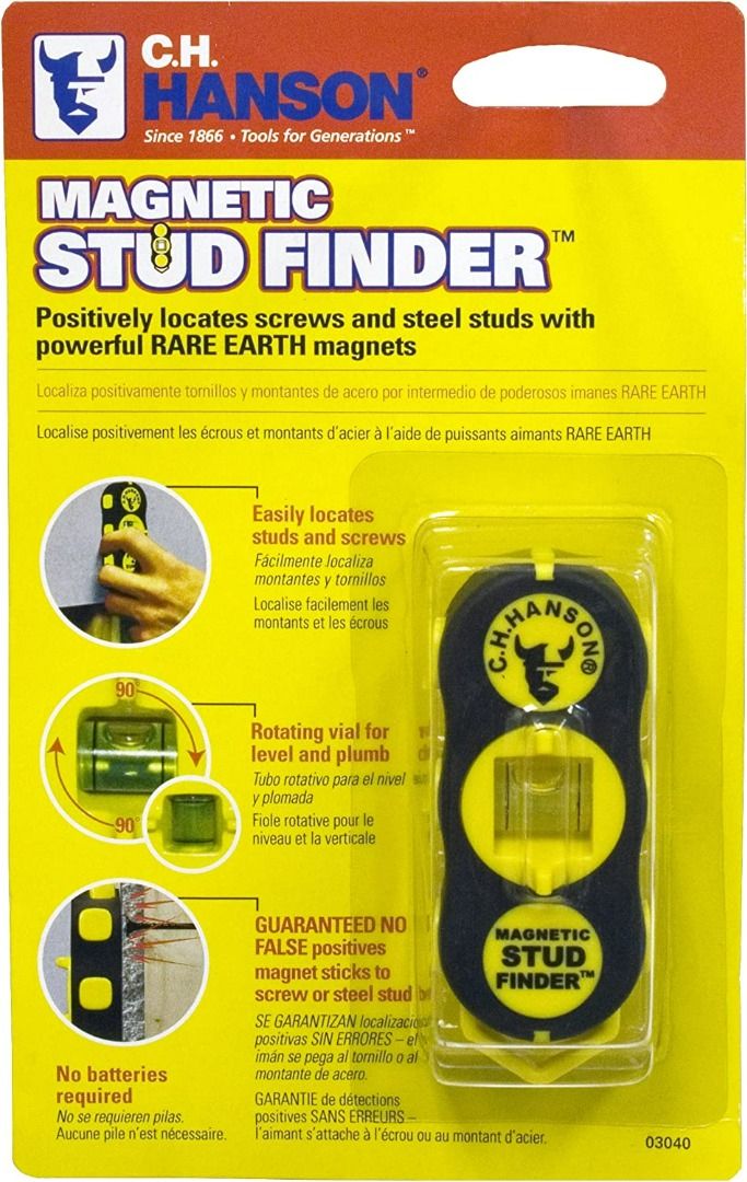 2502) CH HANSON 03040 MAGNETIC STUD FINDER, Furniture & Home Living ...