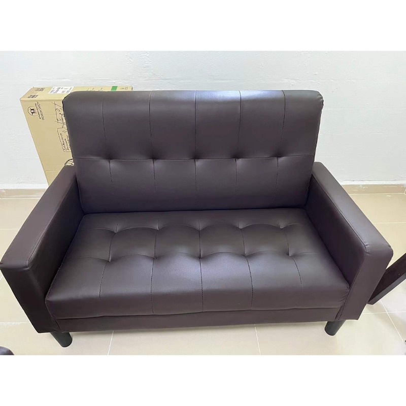 2 Seater Sofa Pvc leather Sofa 120cm Sofa New Cash on delivery ...
