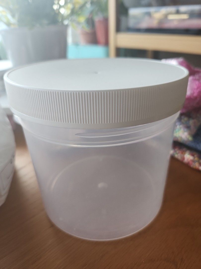 32oz slime container plastic craft diy storage organiser round circle ...