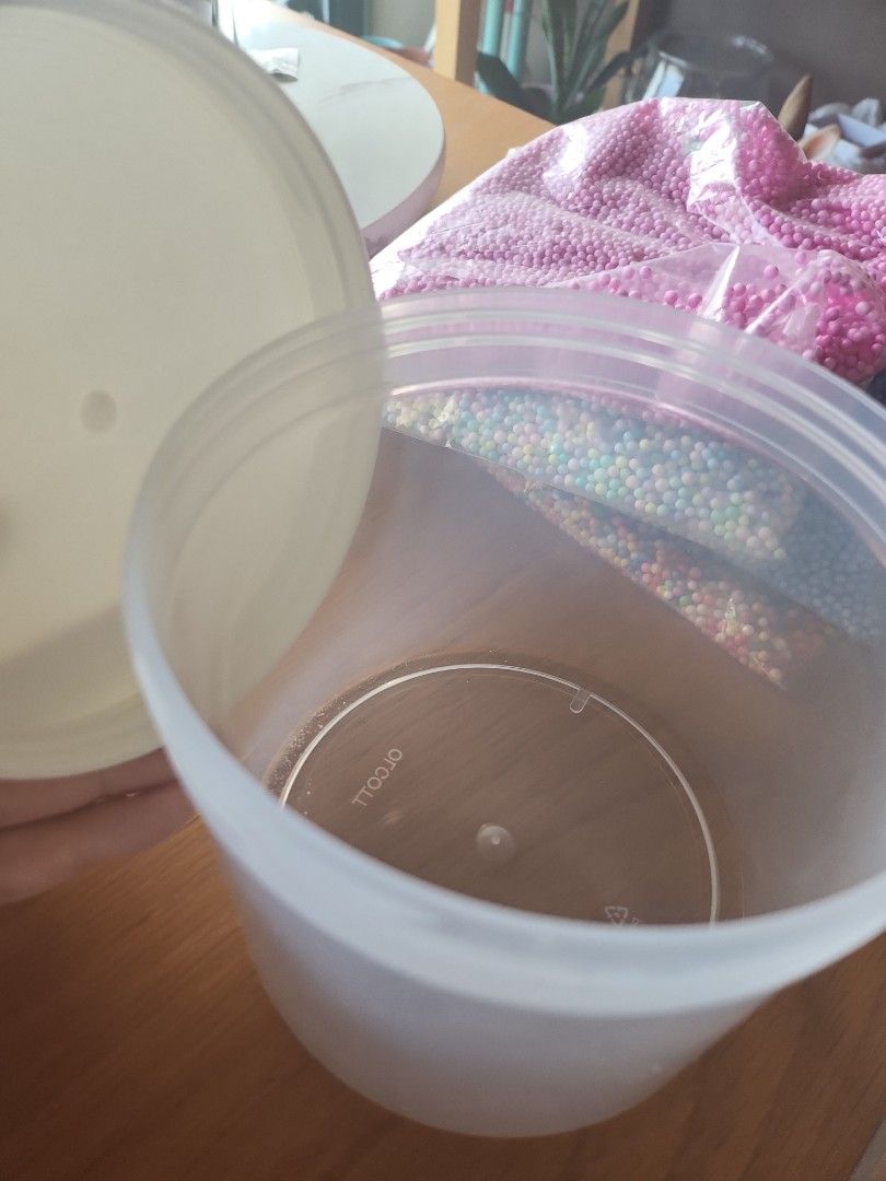 32oz slime container plastic craft diy storage organiser round circle ...